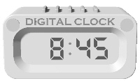 Free Clip Art of Digital Clocks and Time